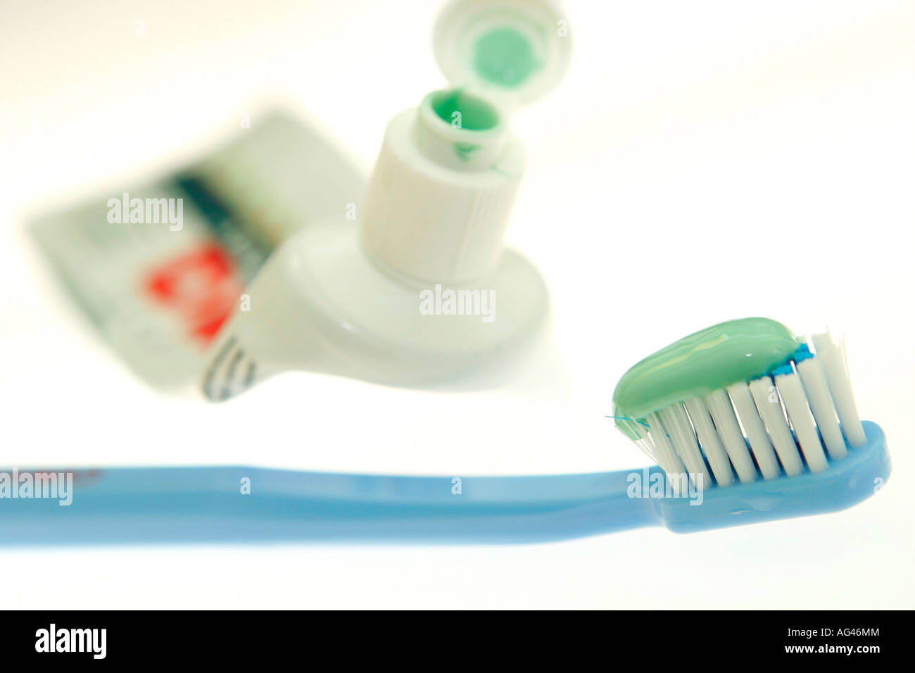 Toothbrush and toothpaste Stock Photo - Alamy