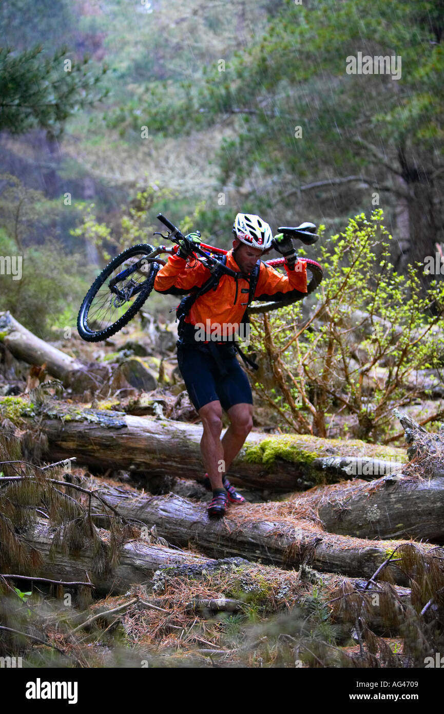 Mountain biker Model release 244 Stock Photo - Alamy