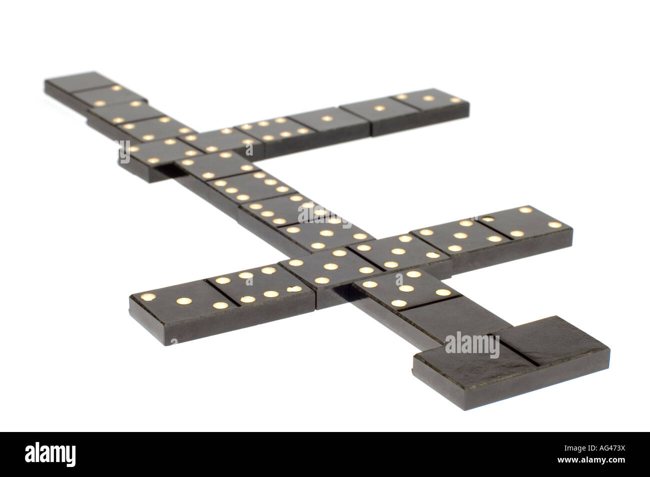 series object on white isolated dominoes Stock Photo - Alamy