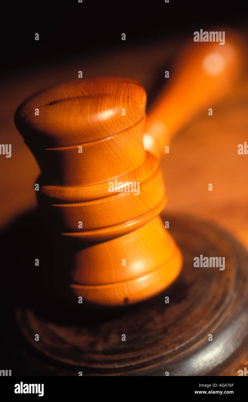 Gavel and block Stock Photo - Alamy