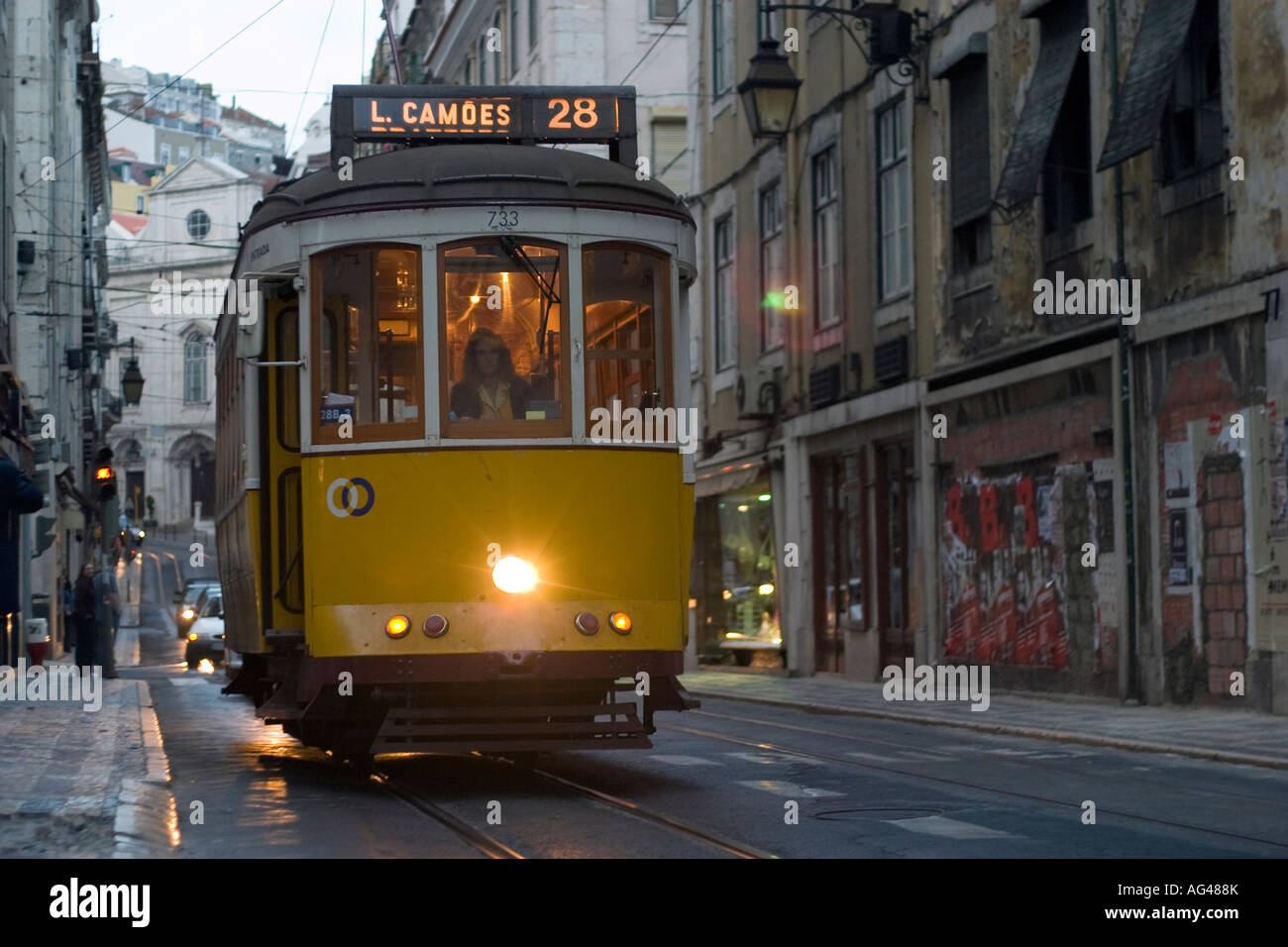 Tram 28 lisbon hi-res stock photography and images - Alamy