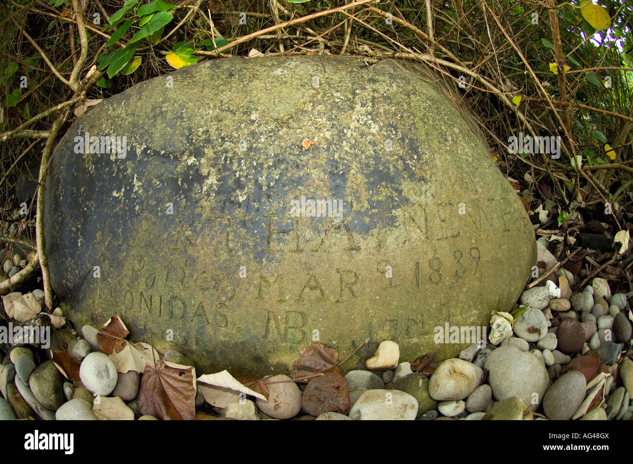 Centuries-old rock markings in Cocos Island, Costa Rica Stock Photo - Alamy