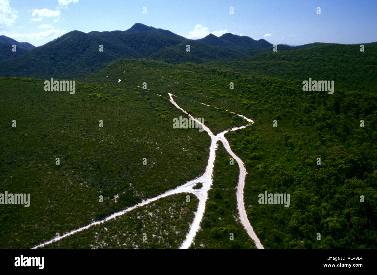 Quad bike paths shoalwater bay Queensland australia 1802 Stock Photo ...