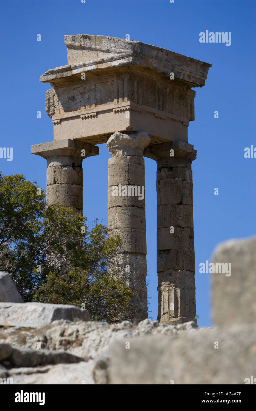 The Temple of Pythian Apollo at Ialysos on Rhodes Greece Stock Photo ...