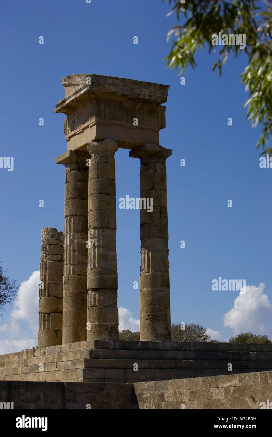 The Temple of Pythian Apollo at Ialysos on Rhodes Greece Stock Photo - Alamy