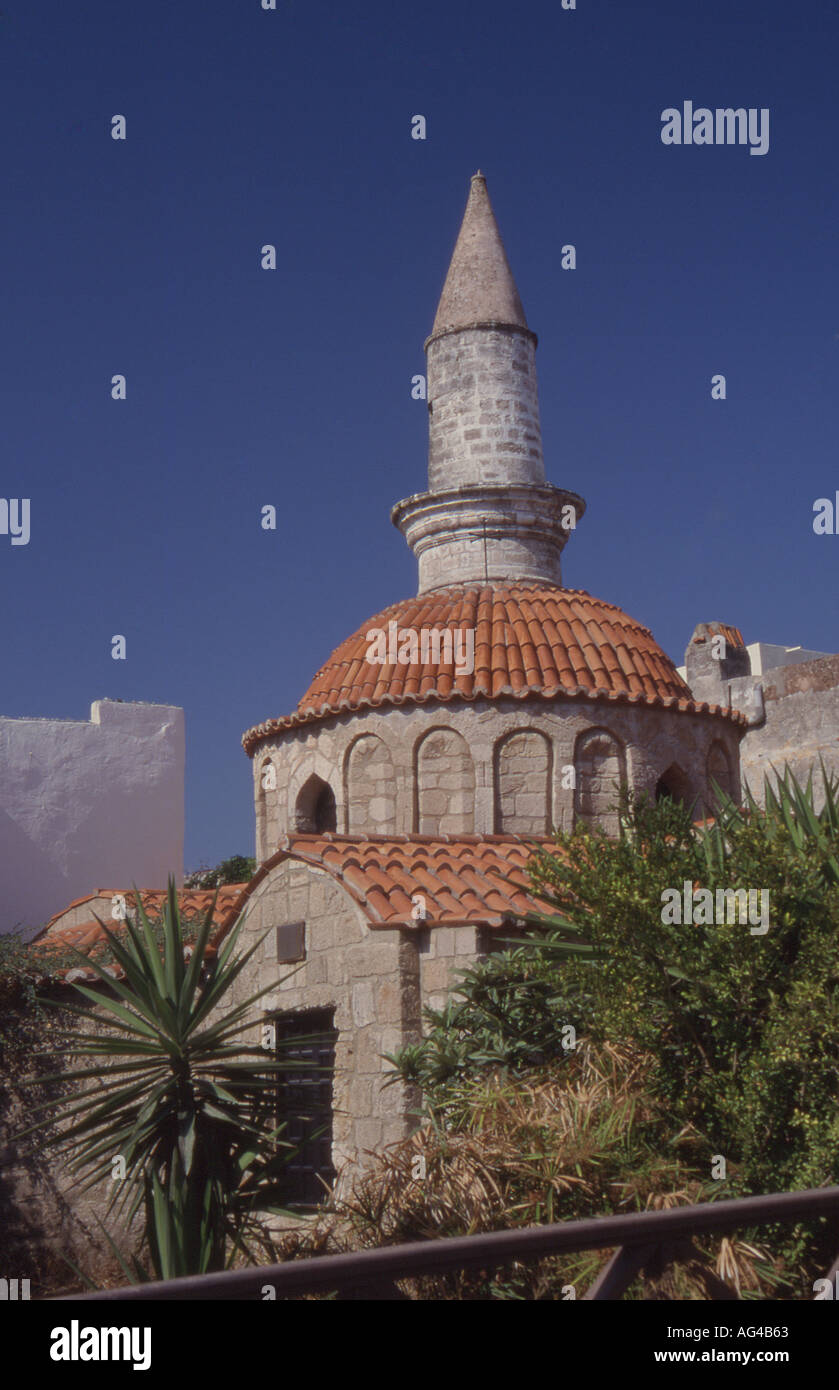 Greece Rhodes A byzantine church and mosque in Rhodes old town Stock ...