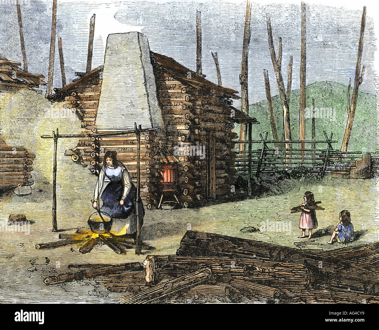 Household chores in the 19th century hi-res stock photography and ...