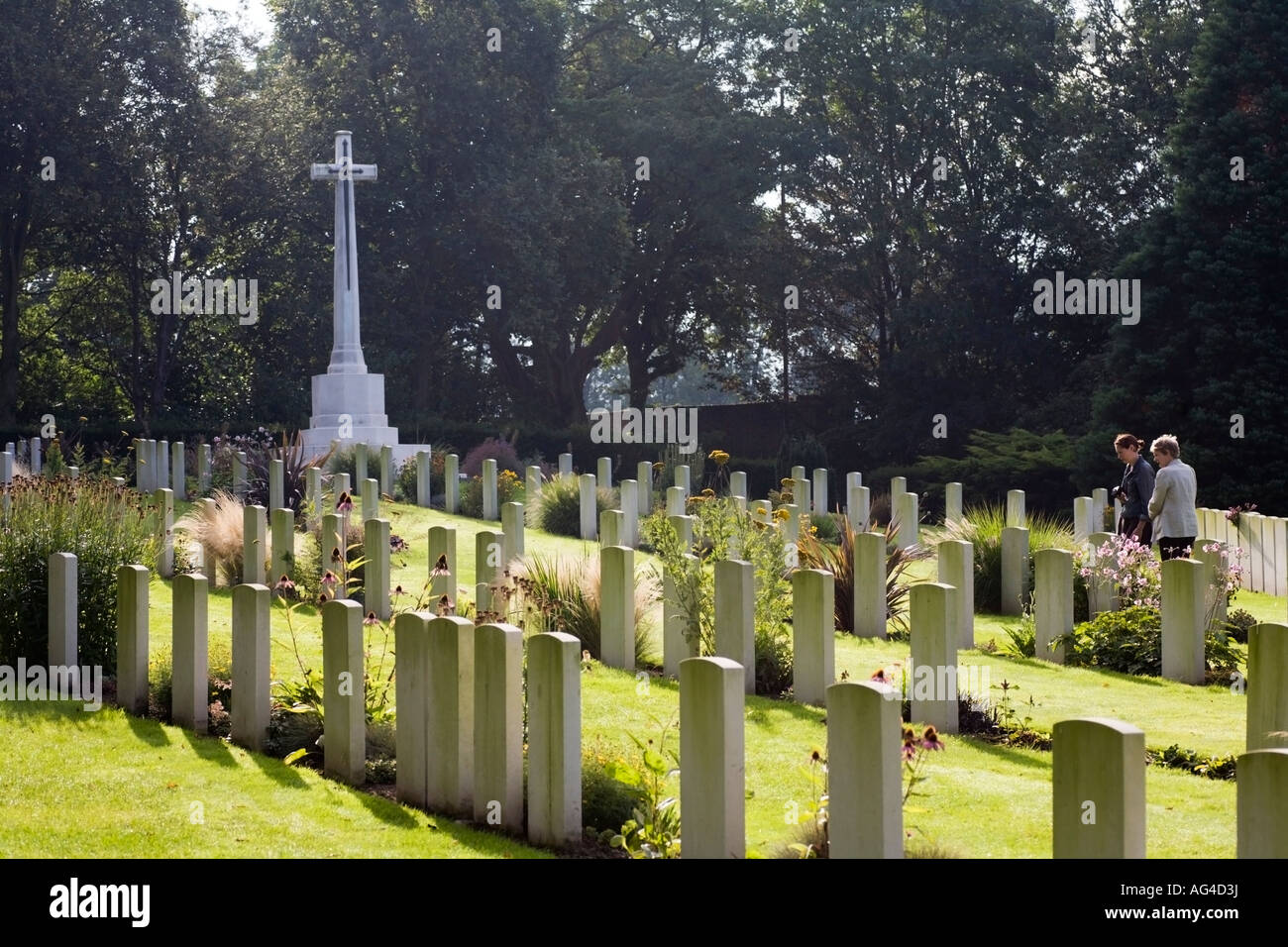 Ramparts British WW1 Military Cemetery Ypres Belgium Stock Photo - Alamy