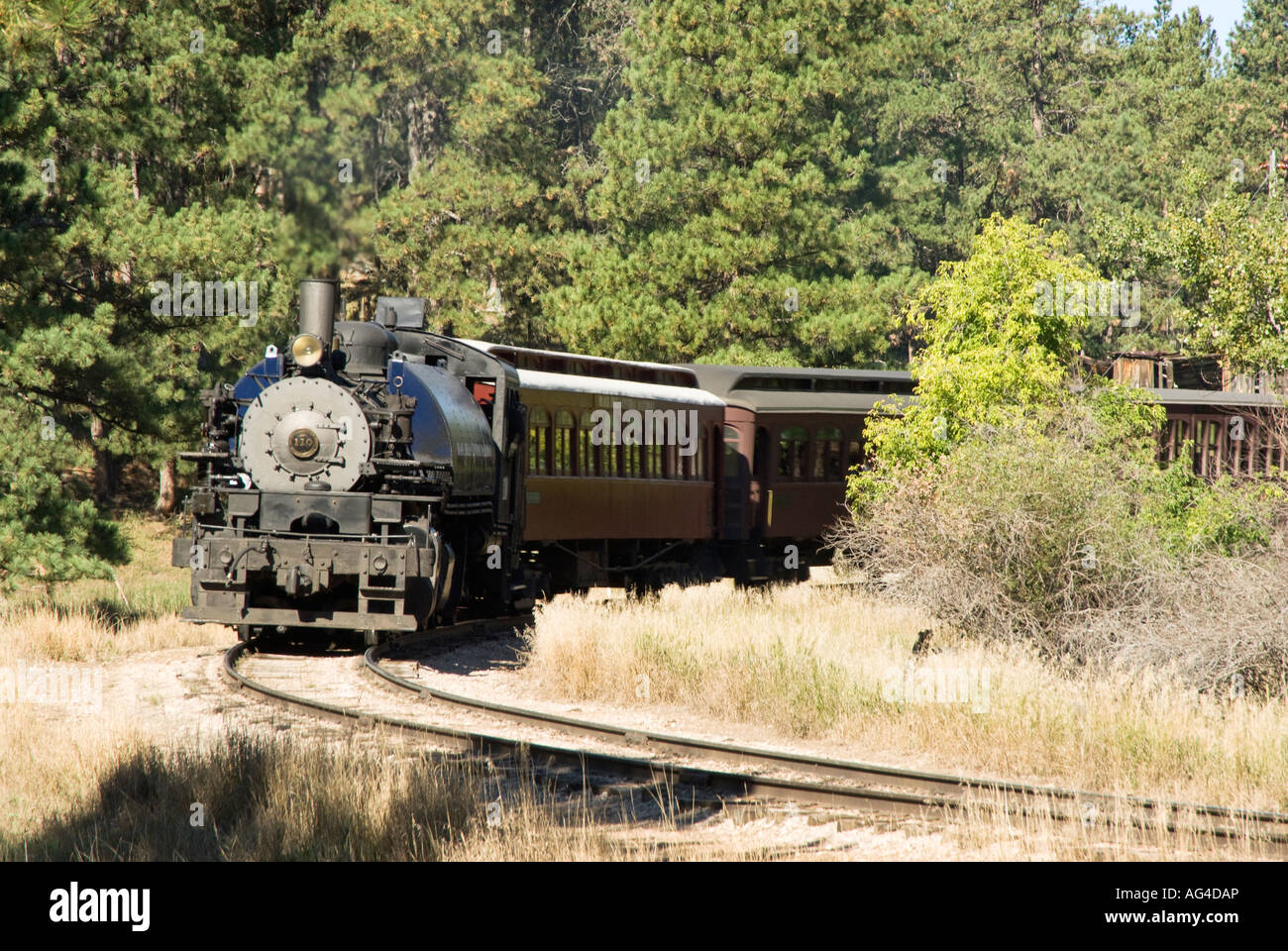 an 1880 steam engine in use as a tourist attraction by the Black Hills ...