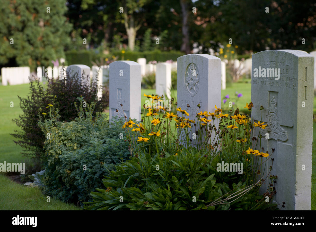 Ramparts British WW1 Military Cemetery Ypres Belgium Stock Photo - Alamy