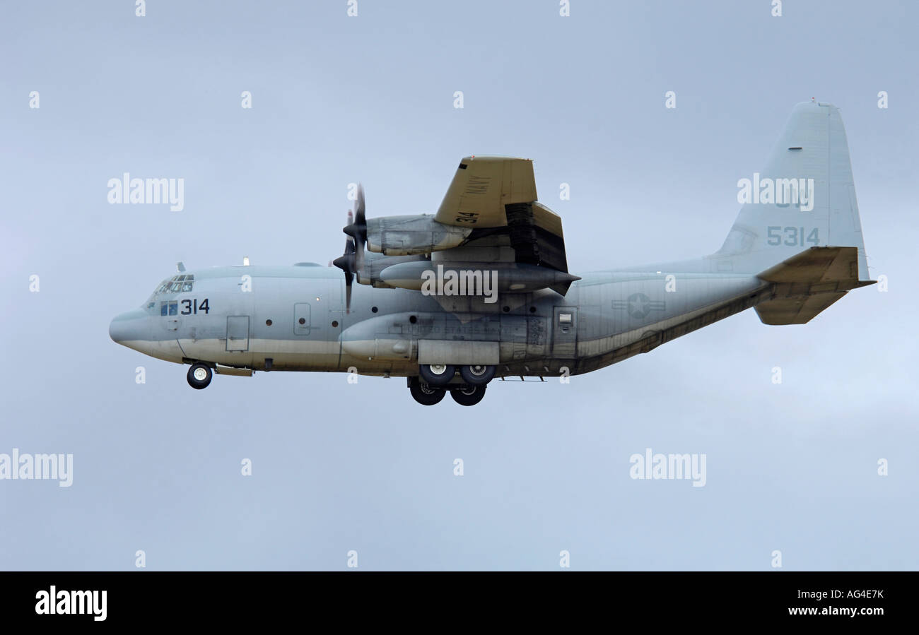 USA Navy Hercules C-130 Military Transport Troop Carrier Stock Photo ...