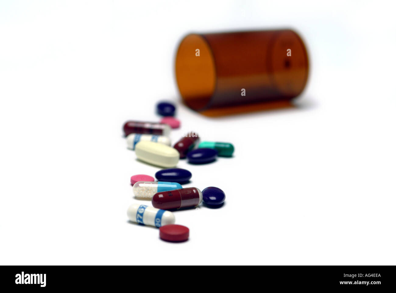 Bottle with tablets Stock Photo - Alamy