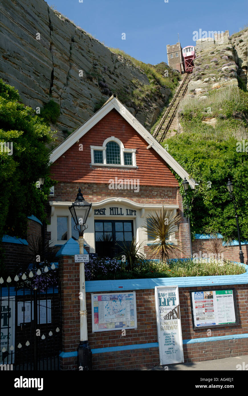 East Hill lift the steepest funicular lift in Britain Rock a Nore The ...