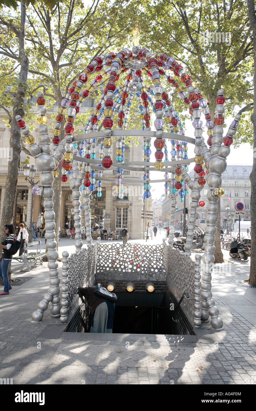 metro entrance, Place Colette, Paris, France Stock Photo - Alamy