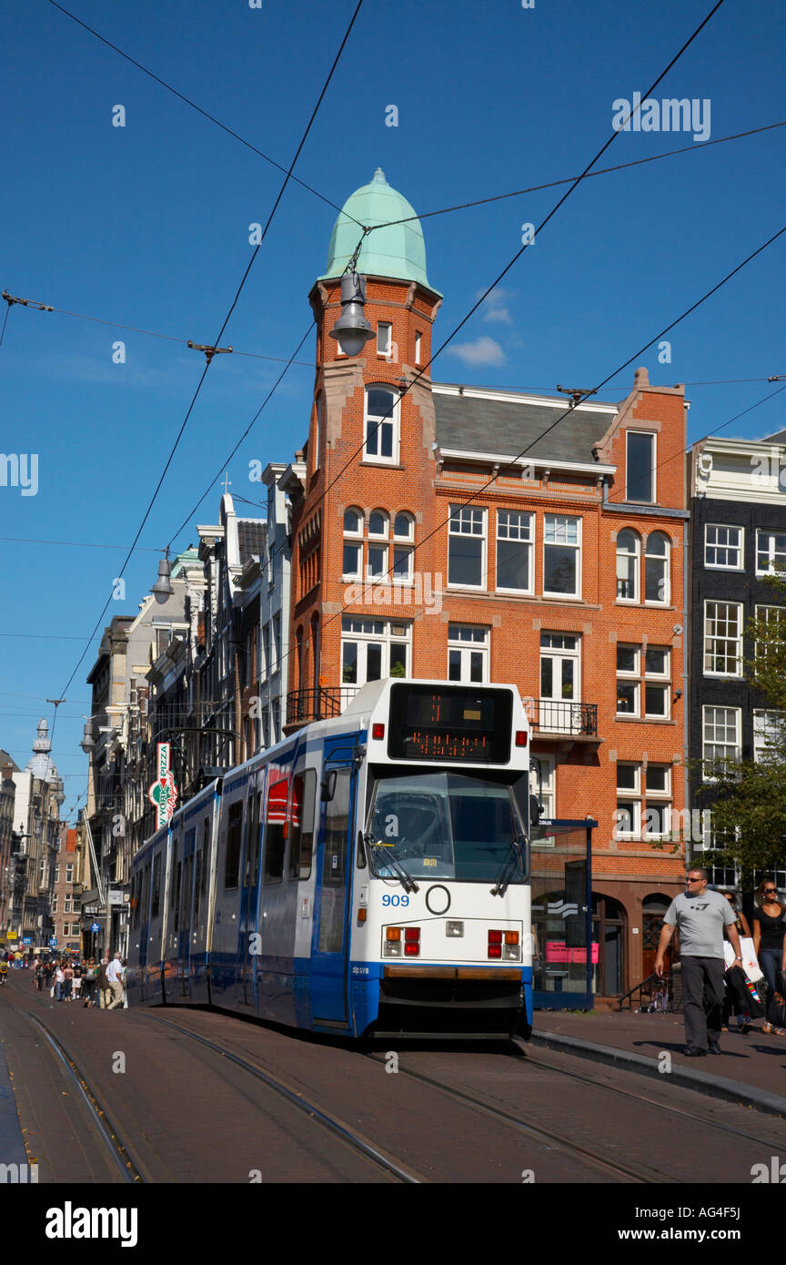 Tram crossing bridge in Amsterdam Stock Photo - Alamy