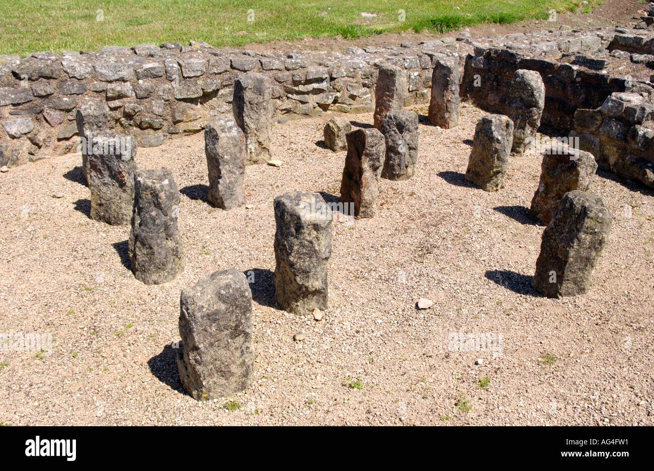 Remaining foundations of 4th century AD Courtyard House at Caerwent ...