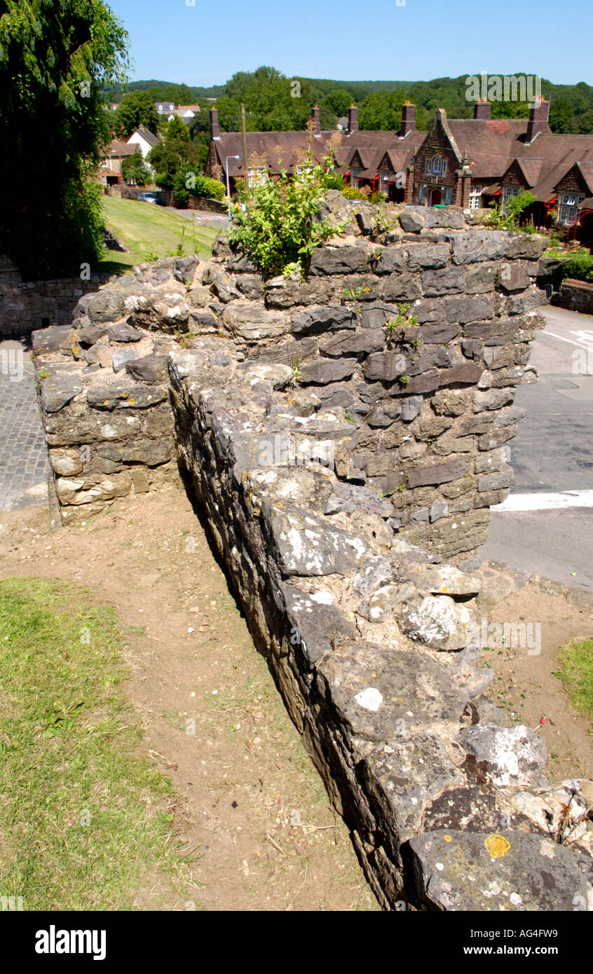 Mid 4th century AD East Gate at Caerwent Roman town Monmouthshire South ...