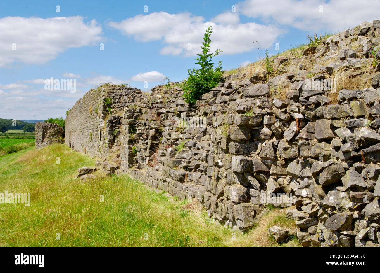 South Wall dating from 4th century AD at Caerwent Roman town ...