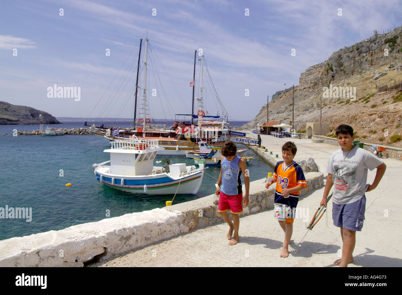 Pserimos harbour hi-res stock photography and images - Alamy