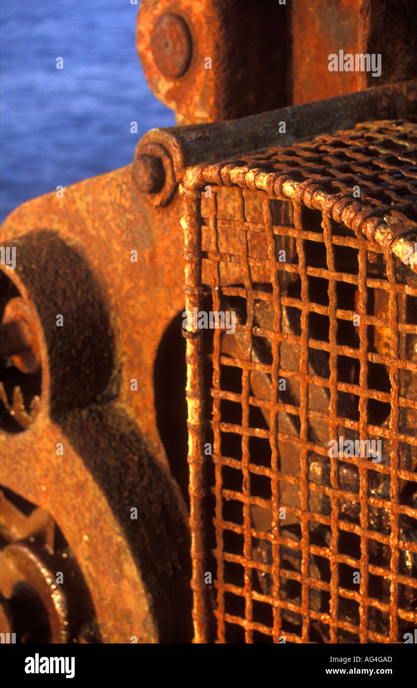 rust on crane Portland Bill Dorset England UK Stock Photo - Alamy