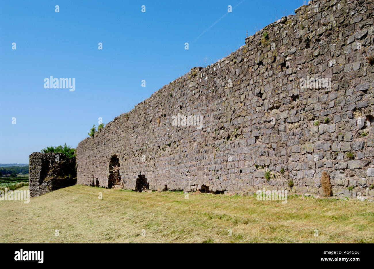 South Wall dating from 4th century AD at Caerwent Roman town ...