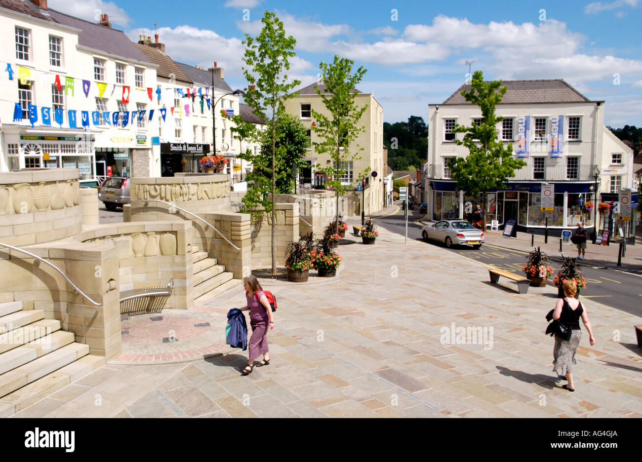 Public street art space in the historic town of Chepstow Monmouthshire ...