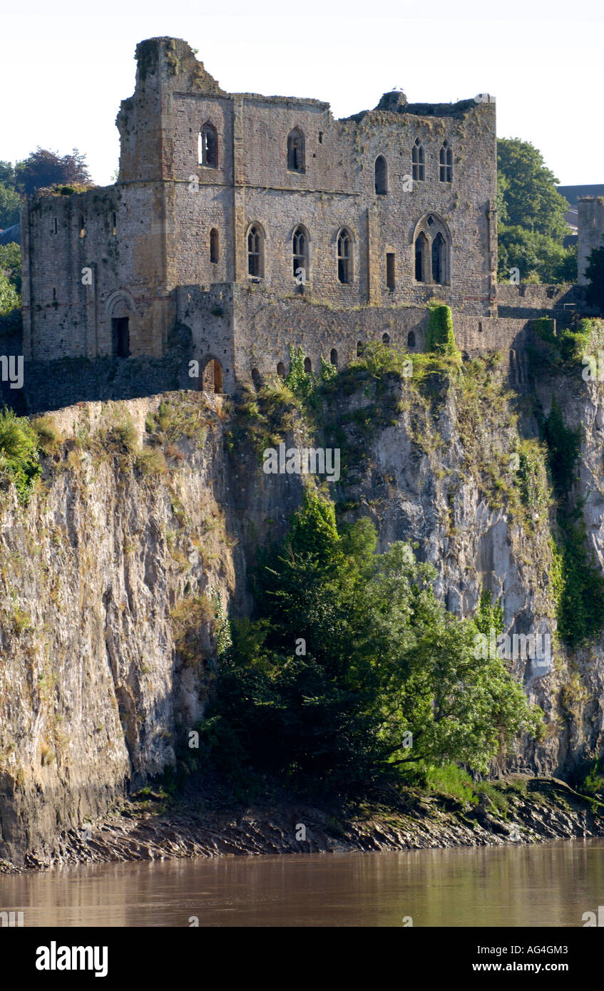 Chepstow Castle is one of Britains first stone castles built on cliffs ...