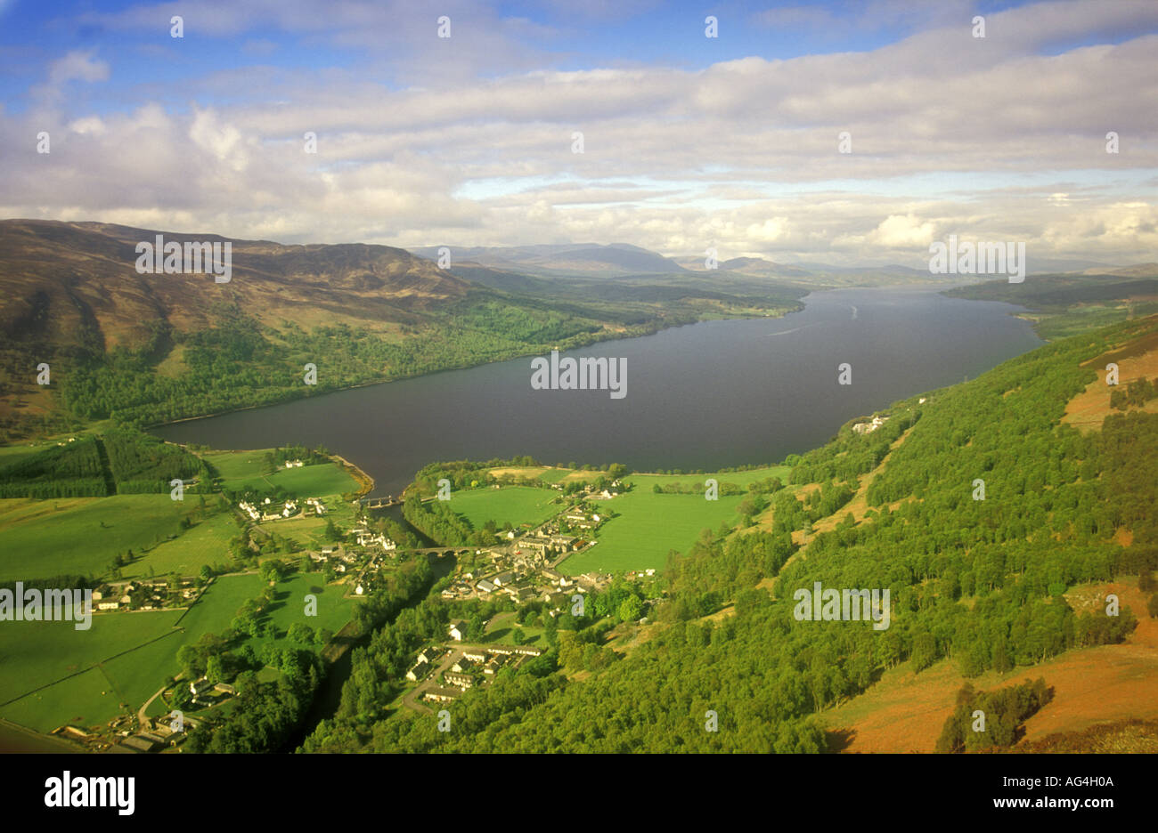 Loch Rannoch and Rannoch Village Perthshire Scotland UK Europe Stock ...