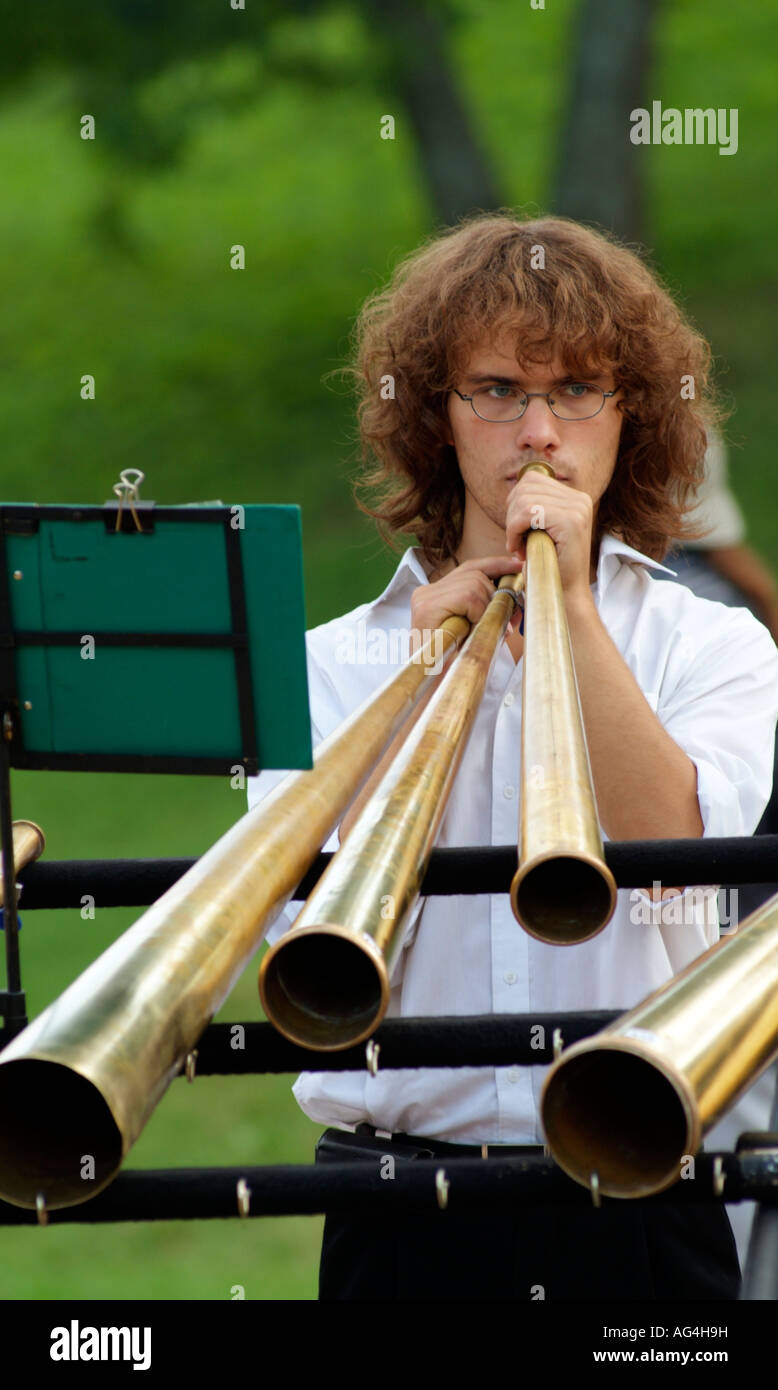 Blowing Playing Brass Instruments High Resolution Stock Photography and ...