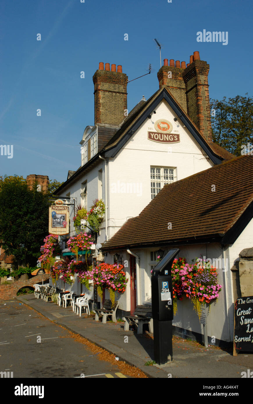 The Greyhound pub in Church End Hendon London Stock Photo - Alamy