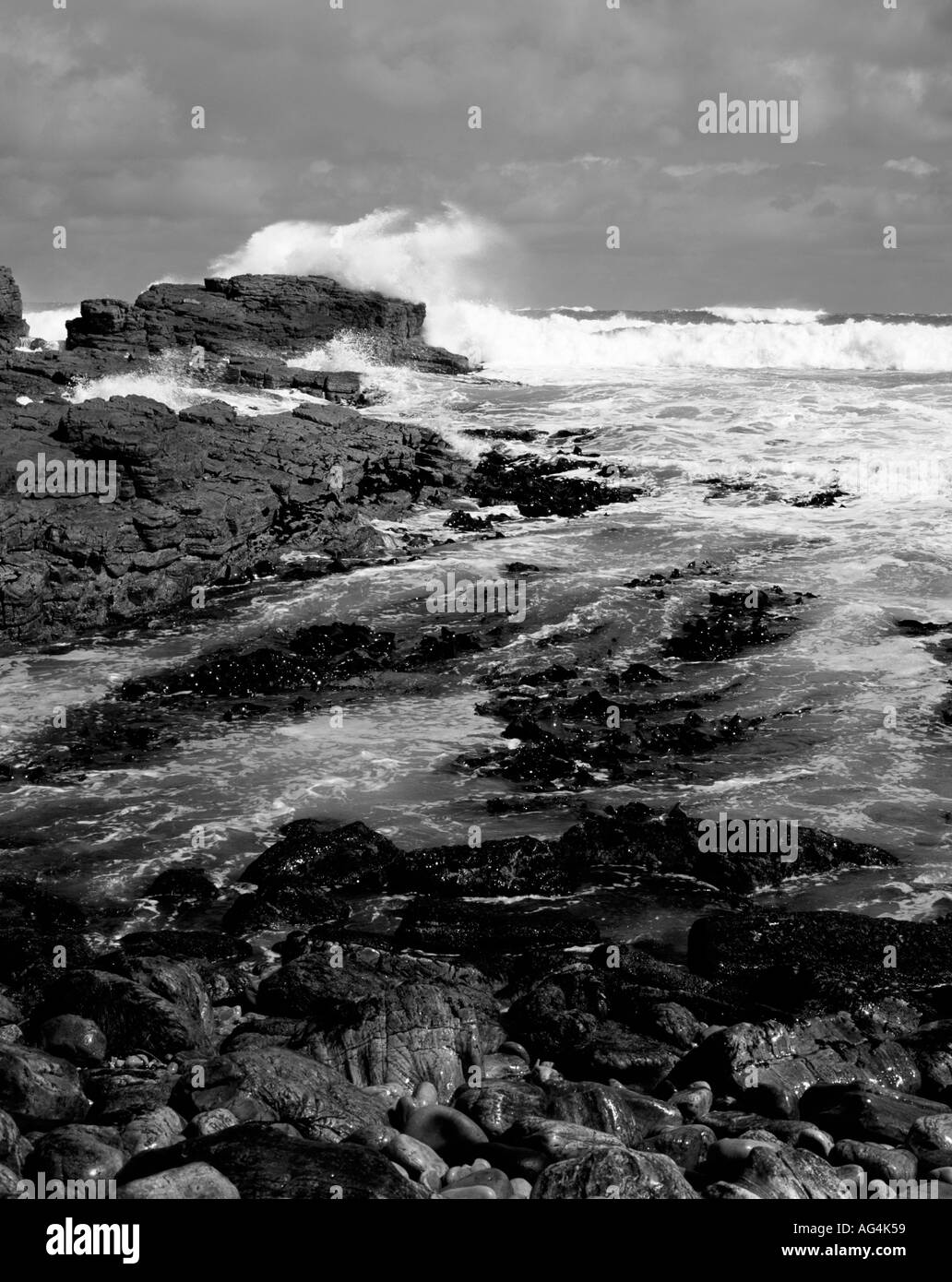 Stormy rocks Black and White Stock Photos & Images - Alamy