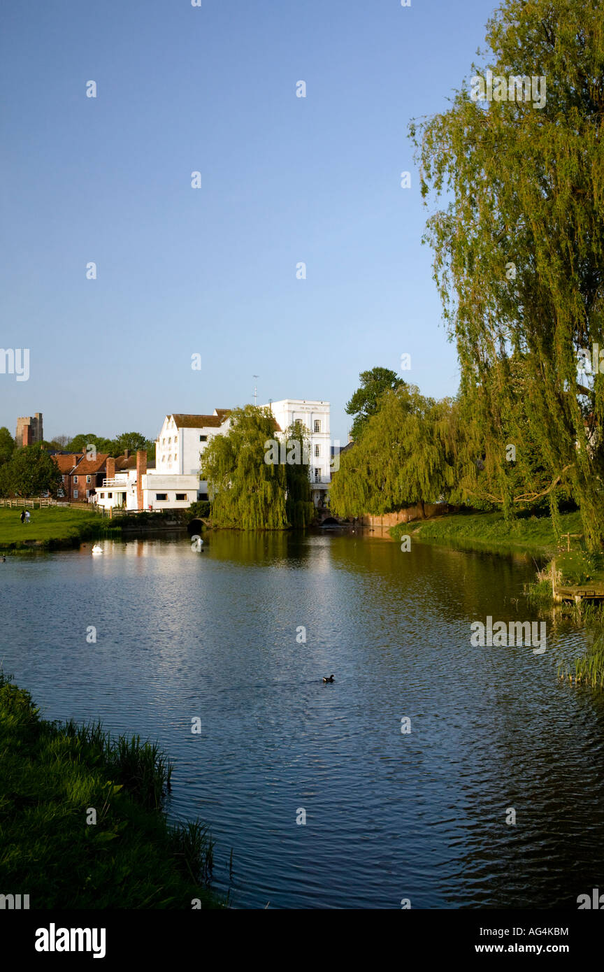 The Mill hotel at Sudbury seen from Freeman s Great Common across River ...