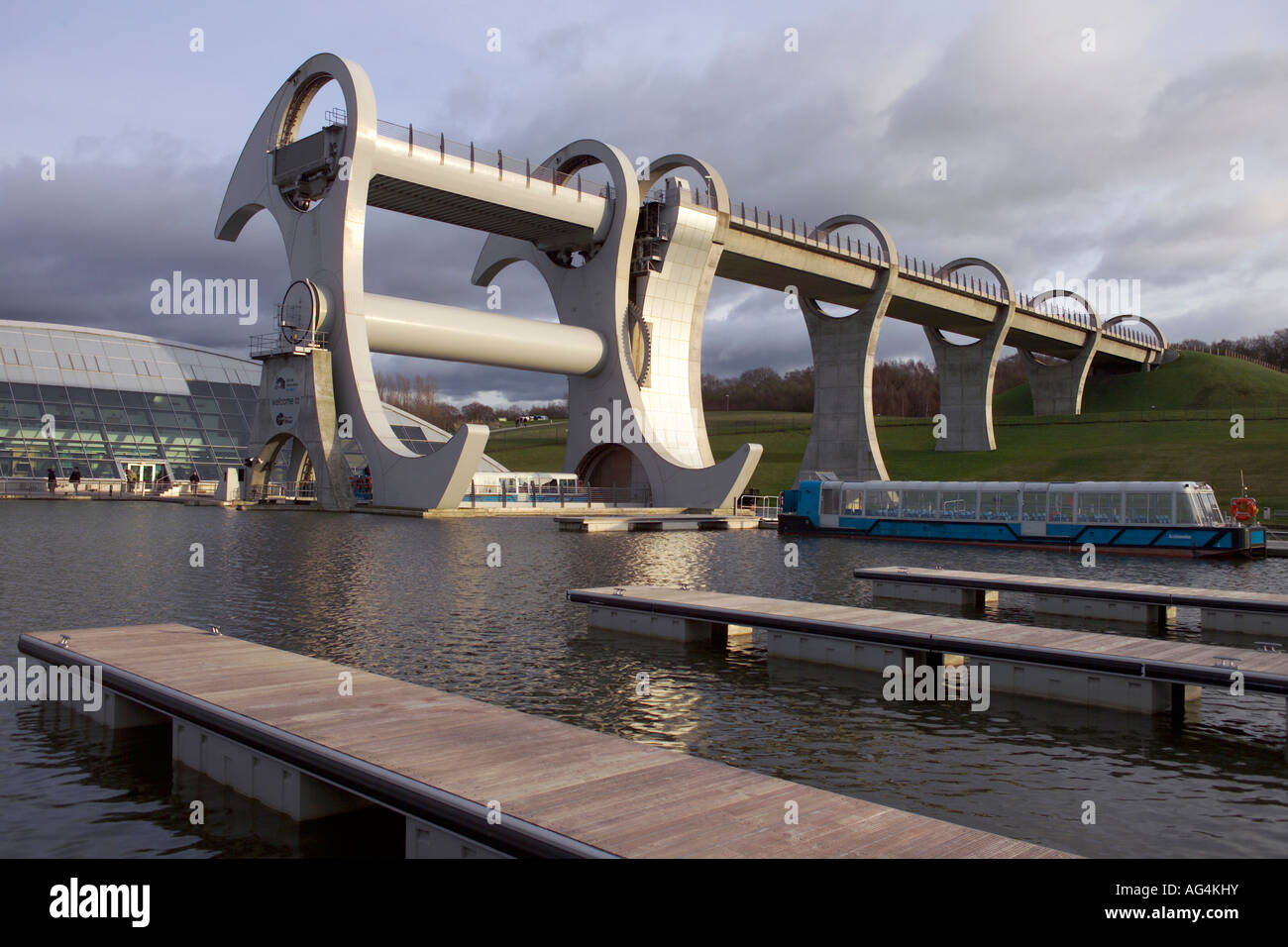 The Falkirk Wheel, Canal, Scotland Stock Photo - Alamy