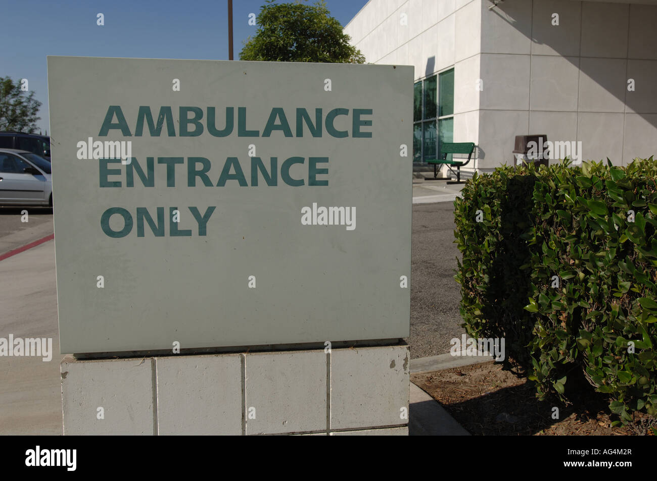 Ambulance Entrance Only Stock Photo - Alamy