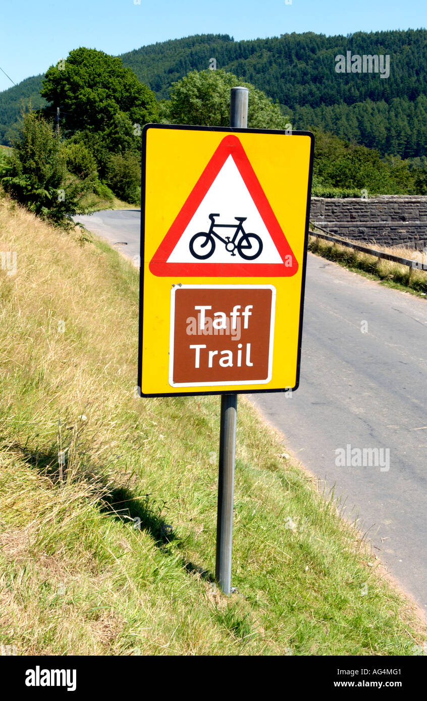 Bicycle ahead warning signs hi-res stock photography and images - Alamy