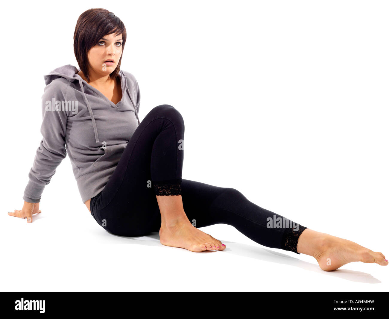 Woman Stretching Model Released Stock Photo - Alamy