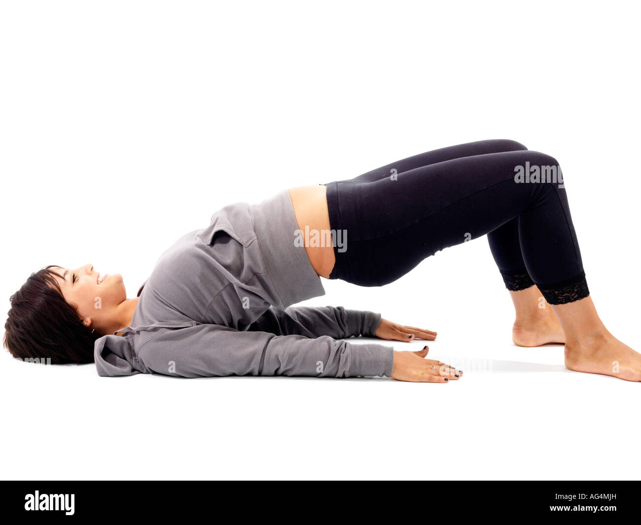 Woman Stretching Model Released Stock Photo - Alamy