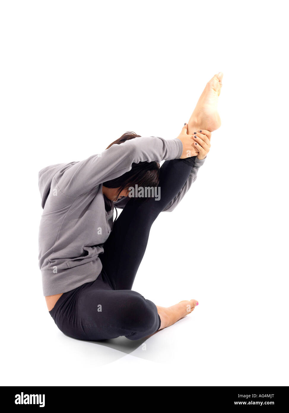 Woman Stretching Model Released Stock Photo - Alamy