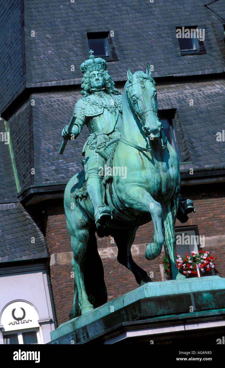 Germany North Rhine Westphalia Dusseldorf Jan Wellem statue at ...