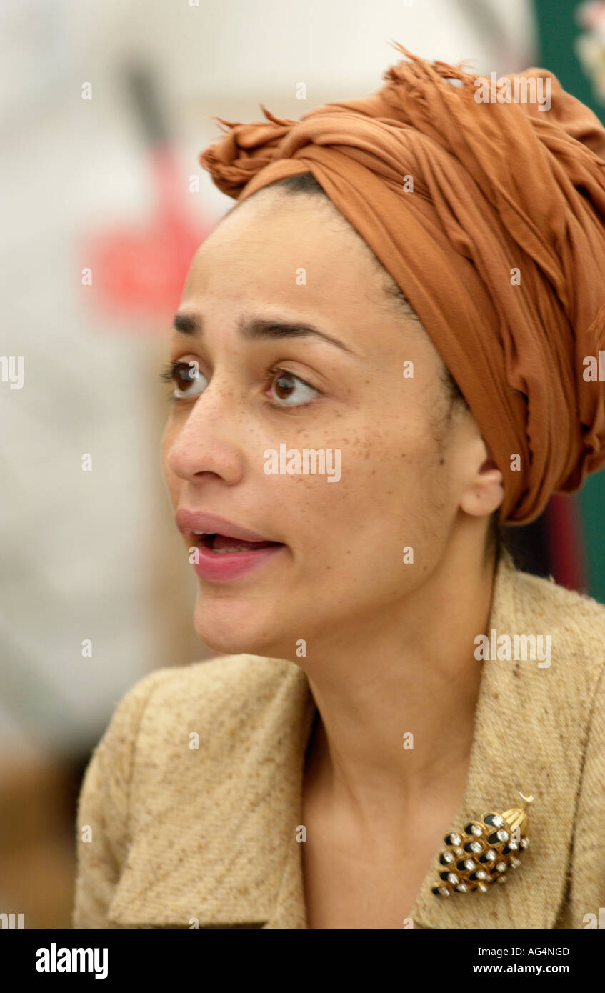 Zadie Smith British novelist pictured at Hay Festival 2006 Hay on Wye ...