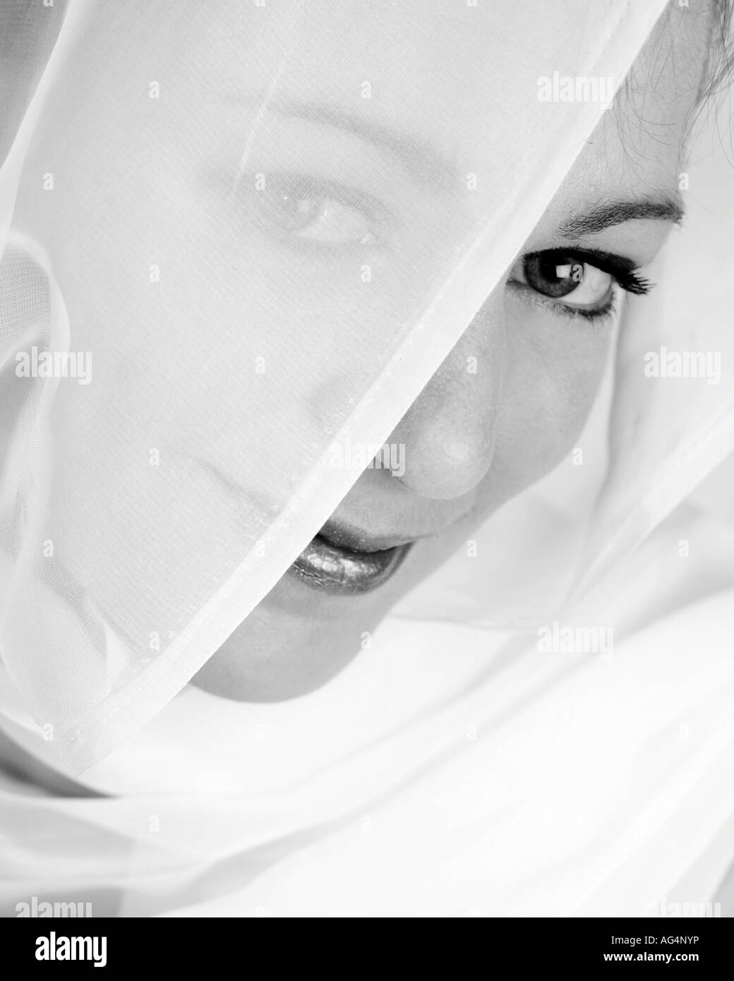 Woman in white Black and White Stock Photos & Images - Alamy