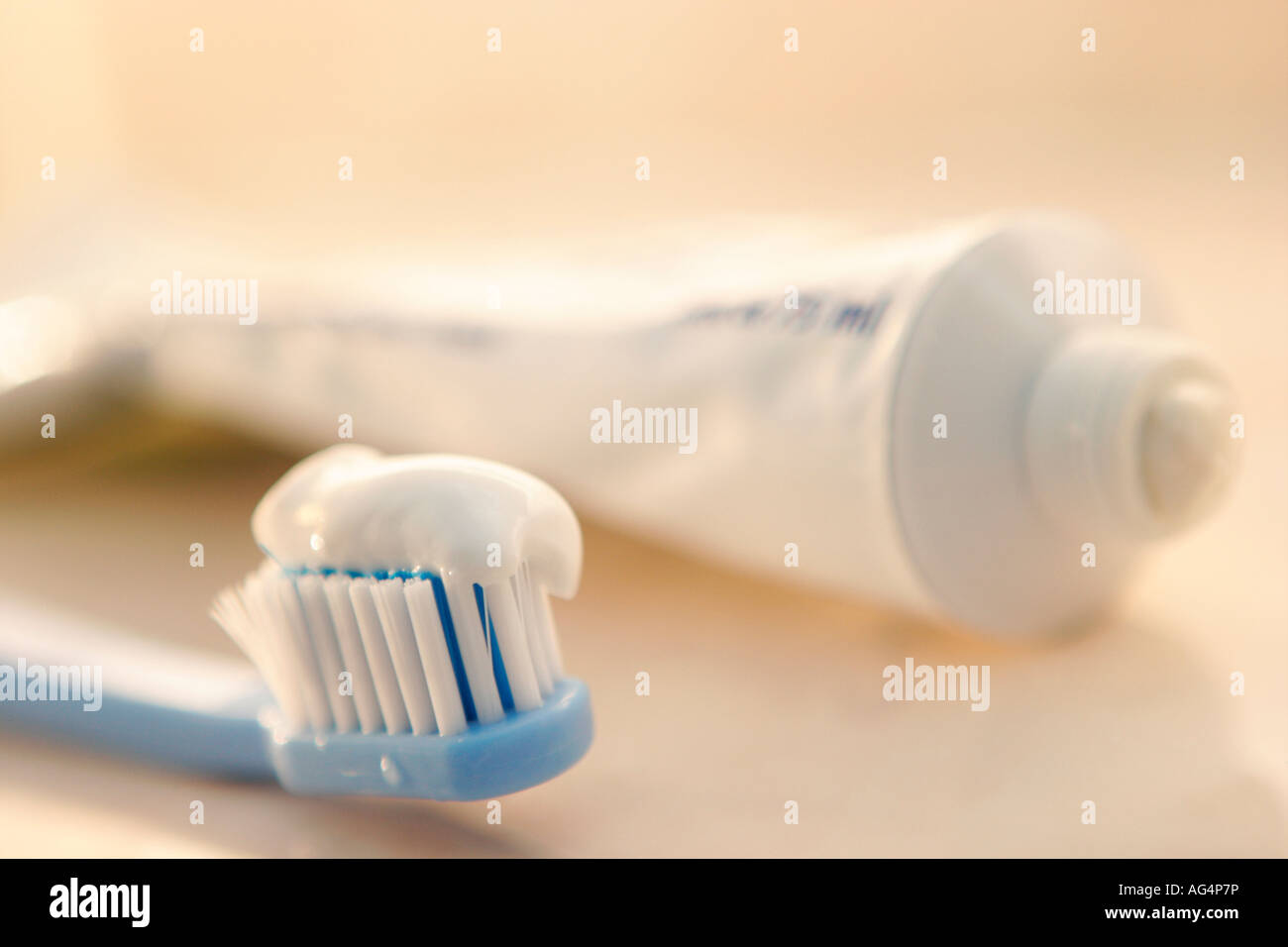 Toothbrush and toothpaste Stock Photo - Alamy