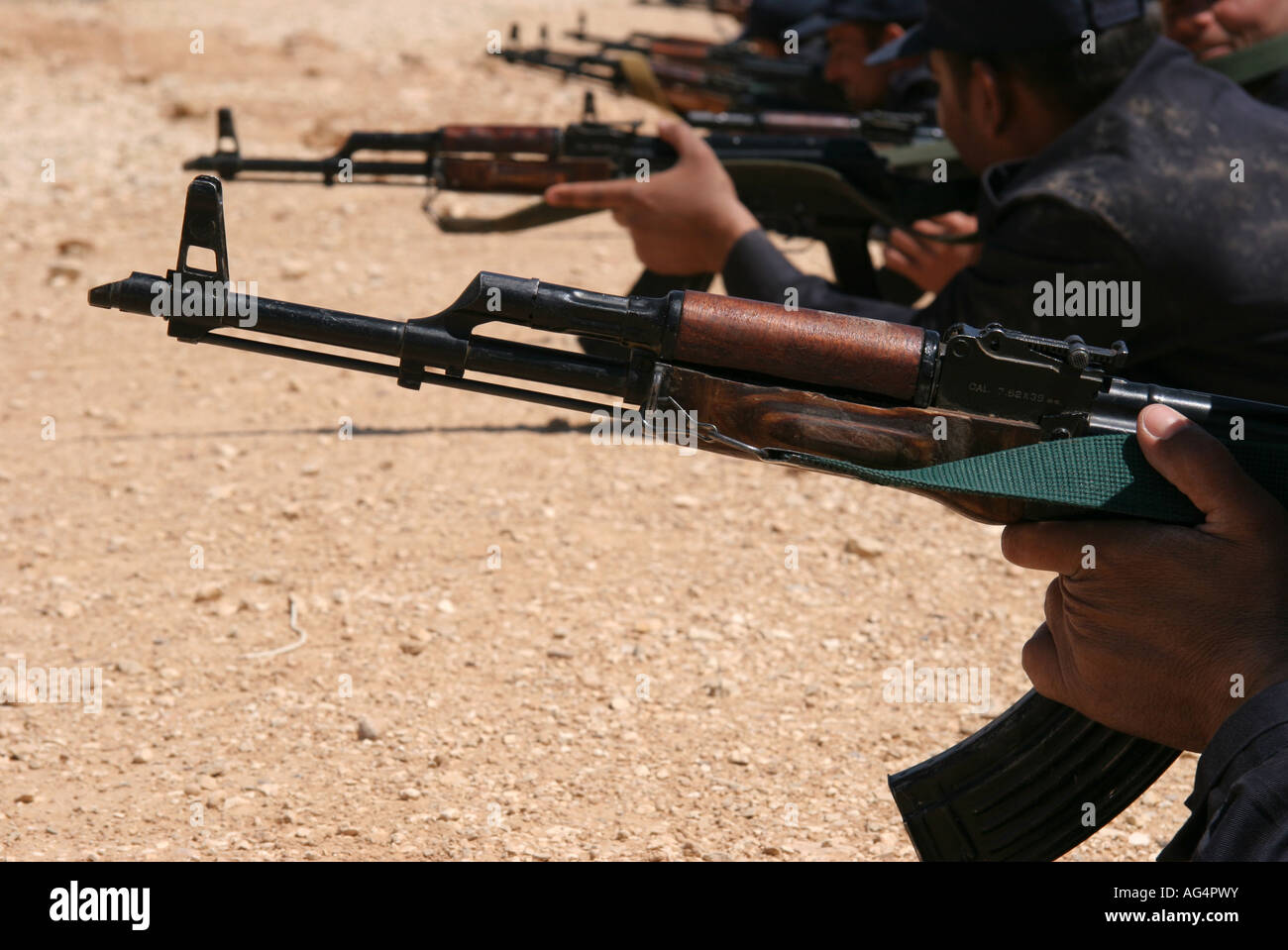 Iraqi police officers armed with AK47 s Stock Photo - Alamy