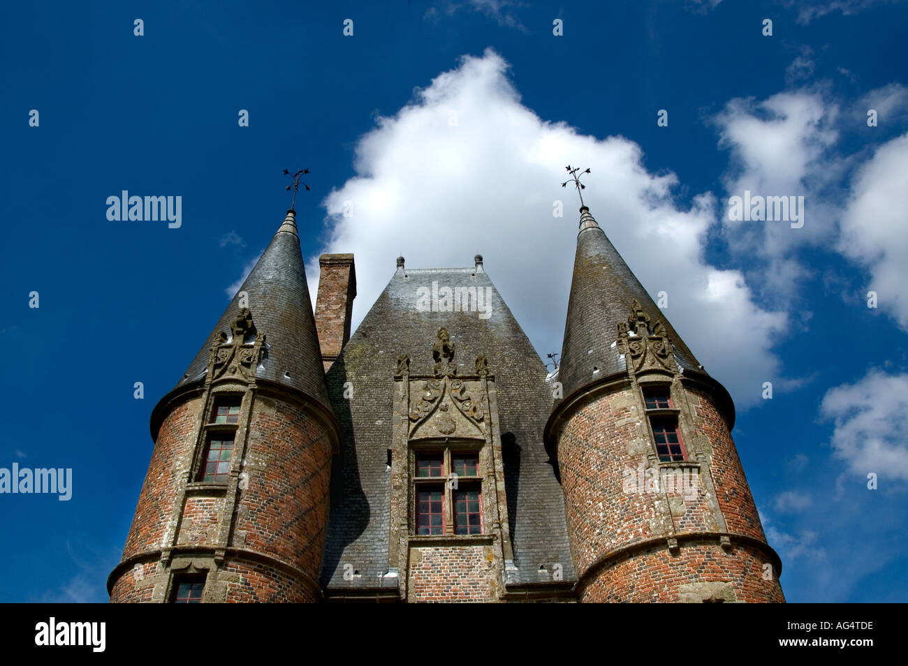 Chateau de Carrouges in Normandy France Stock Photo - Alamy