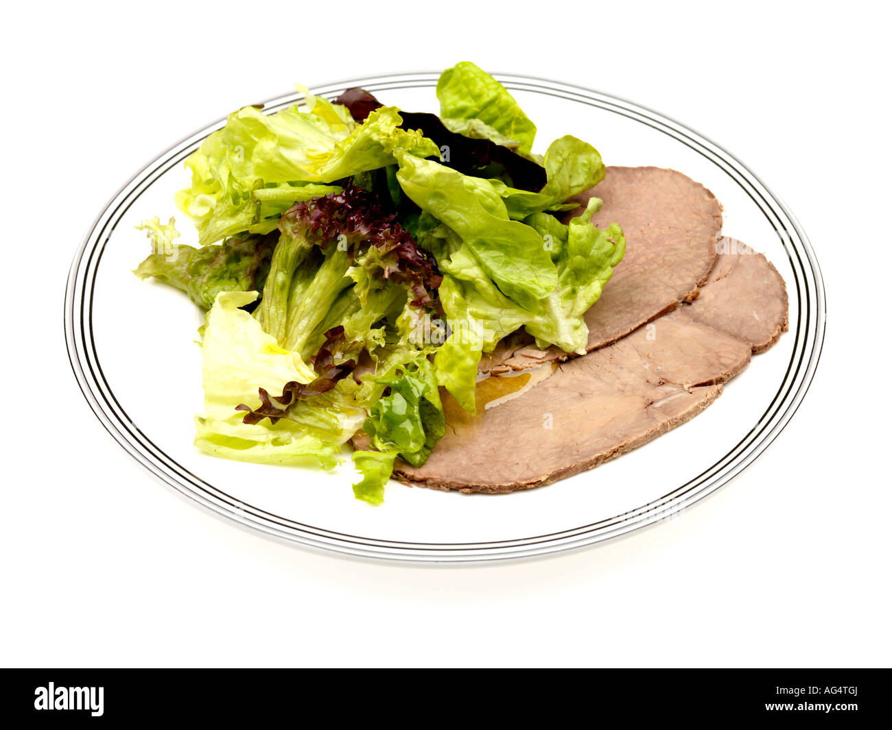 Cold Beef and Mixed Salad Stock Photo - Alamy