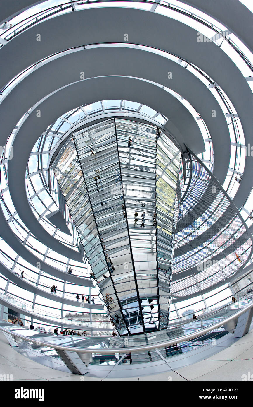 Reichstag Copula in the German national capital building Berlin Europe ...