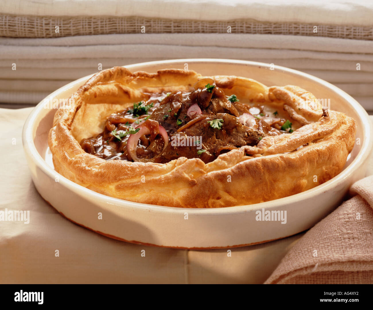 liver Yorkshire pudding Stock Photo - Alamy