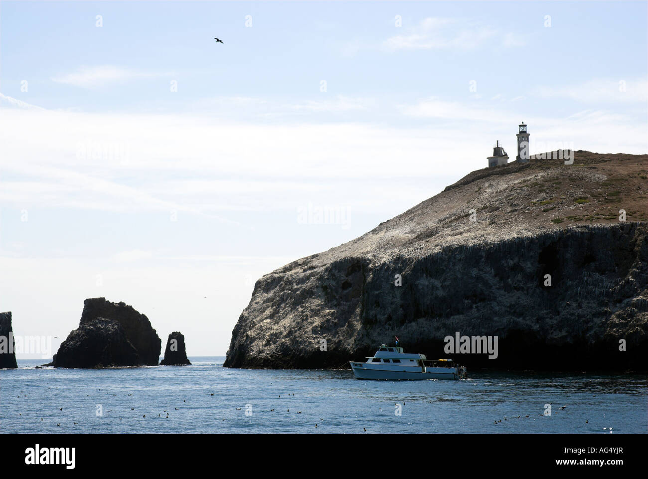 East Anacapa Island with view of the lighthouse Stock Photo - Alamy