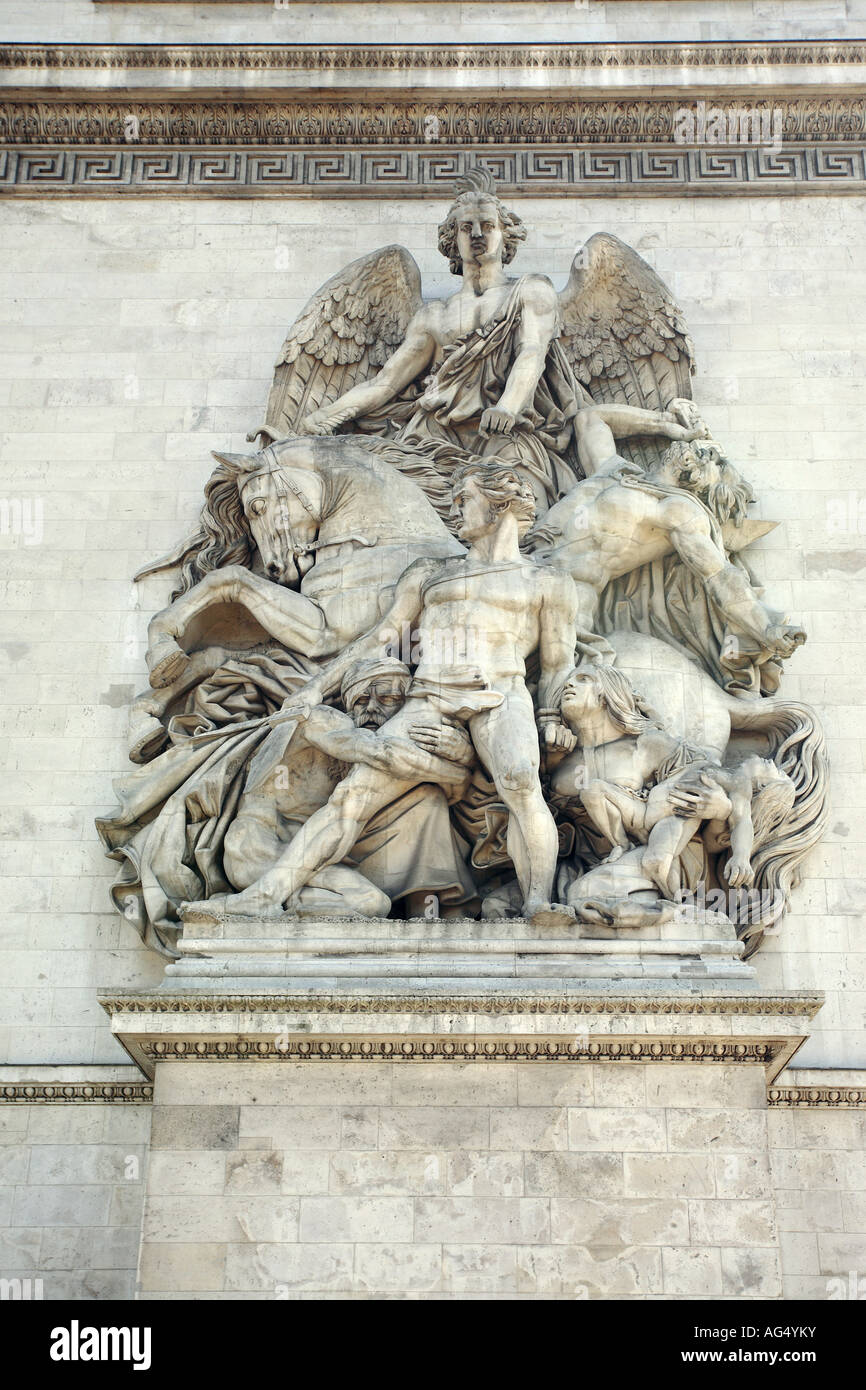 Arc de Triomphe relief, Paris, France Stock Photo - Alamy