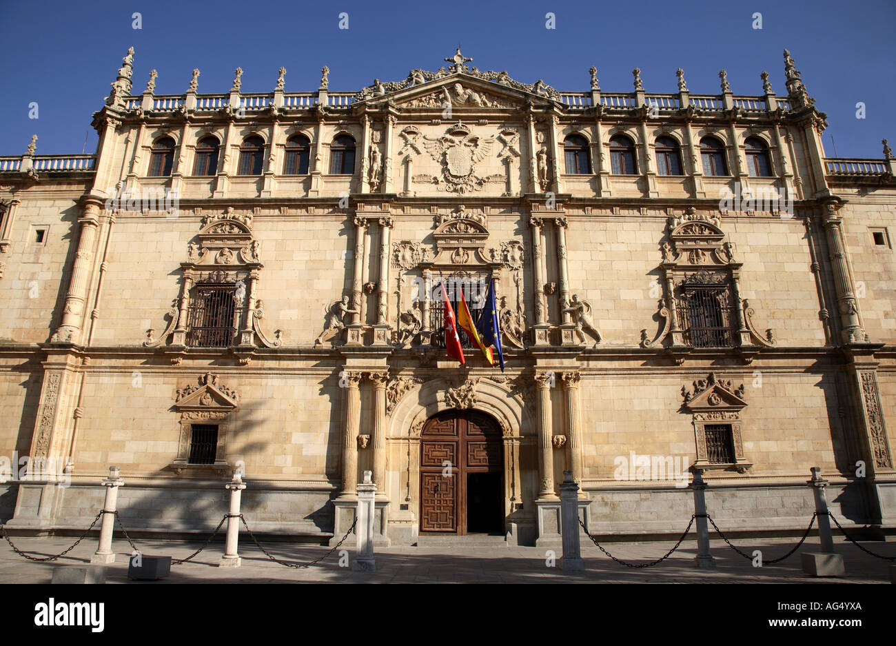 University Facade, Alcala de Henares, Madrid, Spain Stock Photo - Alamy